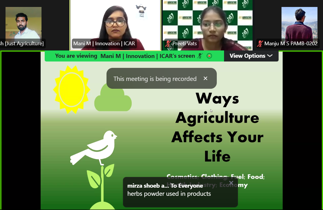 15 Day’s International Training cum Workshop Program- AGRICULTURE 2.0 – Just Agriculture